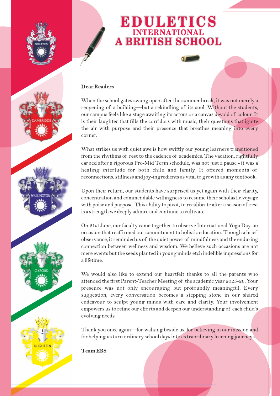 2025 June Eduletics British School Newsletter